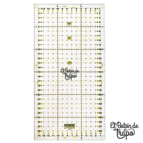 Regla Patchwork Rectangular Antideslizante 15x30 cm