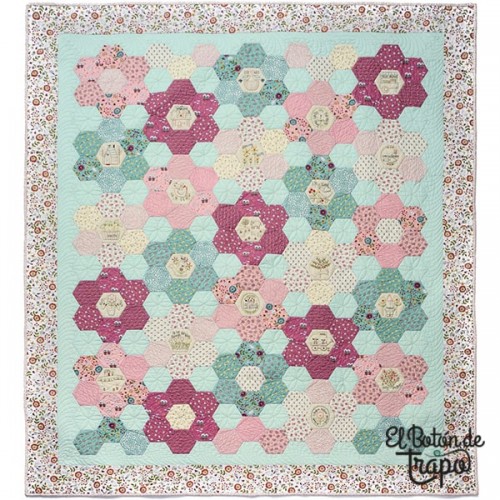 Patrón Natalie Bird Willowbrook Hexie Quilt